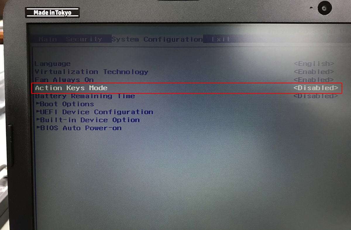 HP 250 G7 Notebook のBIOSへの入り方とFnキー優先モードへの設定方法！ - RE13B.net